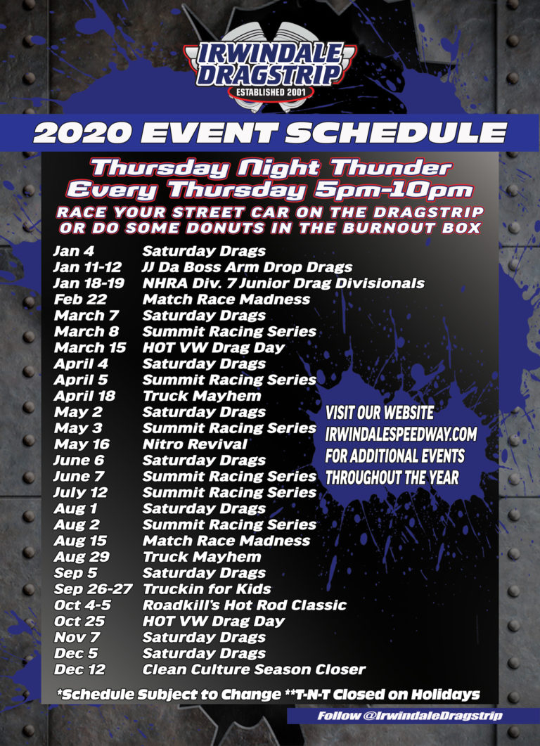 Irwindale Speedway & Event Center Announces 2020 Schedule – Irwindale ...