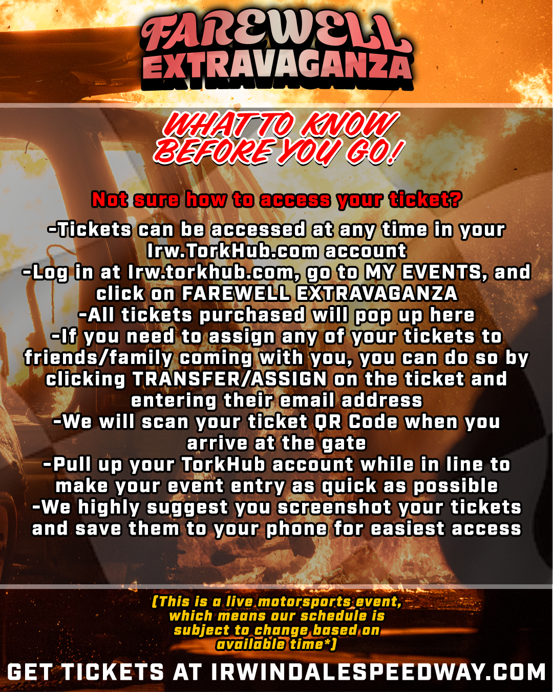FAREWELL EXTRAVAGANZA FAN GUIDE & FAQ – Irwindale Speedway